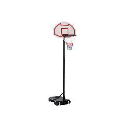 HOMCOM Basketballständer Basketballkorb mit Rollen Standfuß mit Wasser PE + Stahl Schwarz (Set