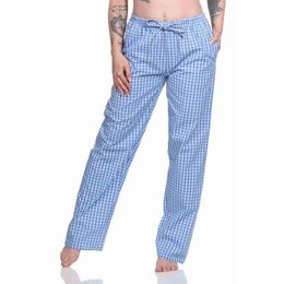 Normann Pyjama Damen Schlafanzug Hose lang gewebt aus Baumwolle – ideal zum relaxen