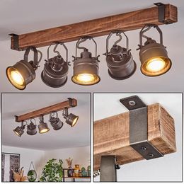 hofstein Pehefito Deckenleuchte Braun, Schwarz, 5-flammig