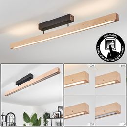 hofstein Mansupa Deckenleuchte LED Naturfarben, Schwarz, 3-flammig