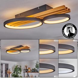 hofstein Rodekro Deckenleuchte LED Naturfarben, Schwarz, 1-flammig