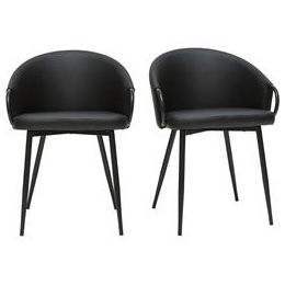 Miliboo Schwarze Design-Stühle (2er-Set) PRECIO