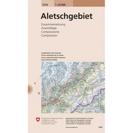 2516 Aletschgebiet - Bundesamt für Landestopografie Swisstopo, Karte (im Sinne von Landkarte)