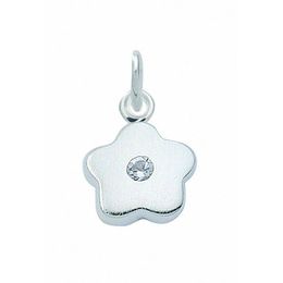 Adelia´s Adelia´s Kette ohne Anhänger 925 Silber Anhänger Blüte mit Zirkonia Ø 8,3 mm, Schmuckset - Set mit Halskette, silberfarben