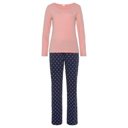 s.Oliver Pyjama (3 tlg) mit Schlafmaske im Set, blau|rosa