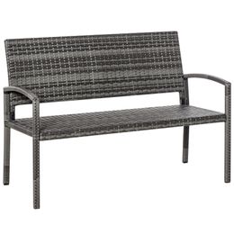 Outsunny Polyrattan Gartenbank 122 x 60 x 87 cm (LxBxH)