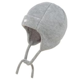 MaxiMo - Fleece-Mütze WINTER BABY II zum Binden in metallme, Gr.47