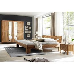 Schlafzimmer-Set Home Affaire "Modesty I" Schlafzimmermöbel-Sets Gr. Kleiderschrank mit Spiegel, beige (natur) Komplett Schlafzimmer