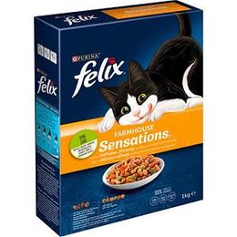 FELIX® Katzen-Trockenfutter Farmhouse Sensations mit Huhn, Truthahn und Gemüse 1,0 kg