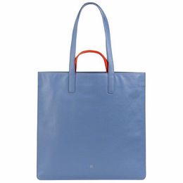 DuDu Shopper Tasche Leder 40 cm pastel blue