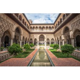 papermoon Fototapete "ARCHITEKTUR-ALCAZAR SEVILLA PALAST" Tapeten Gr. B/L: 5,00 m x 2,80 m, Bahnen: 10 St., bunt Fototapeten