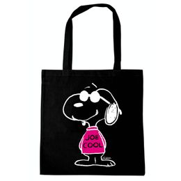 Henkeltasche logoshirt "Peanuts - Snoopy Joe Cool" Gr. B/H/T: 8.8 cm x 42.00 cm x 38 cm, schwarz Damen Taschen Handtaschen mit lizenziertem Snoopy-Print