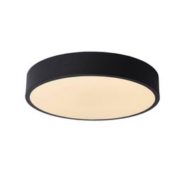 Lucide LED-Deckenleuchte Unar, schwarz, Ø 30 cm