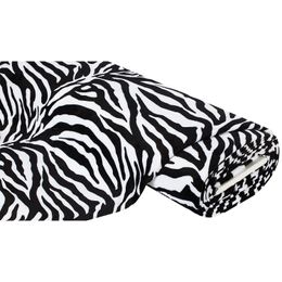 buttinette Wellness-Fleece "Zebra", schwarz/weiß