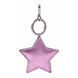 Gretchen Schlüsselanhänger Star Keyring, aus italienischem Kalbsleder, rosa