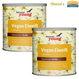 forever young Vegan Eiweiß Dosen 2er-Set Vanille