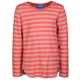 Finkid - Jersey-Langarmshirt MERISILLI gestreift in terracotta, Gr.80/86