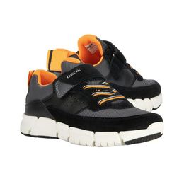 Geox - Klett-Sneaker FLEXYPER in black/orange, Gr.30