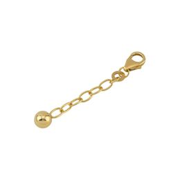 NKlaus Kettenverlängerung 1 x 4cm Verlängerungskette 333 Gelb Gold Ankerkette mit Karabiner Vers