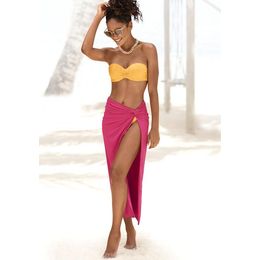 Lascana Strandrock pink Gr. 34 für Damen. Figurumspielend