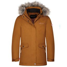 Trollkids - Wintermantel OSLO COAT XT mit Kunstfellbesatz in caramel/salmon, Gr.152