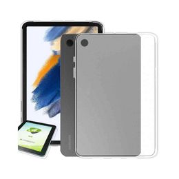 Wigento Tablet-Hülle Für Samsung Galaxy Tab A8 2021 X205 X200 Transparent Hülle Tablet Tasche Cover + H9 Hart Glas
