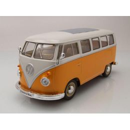 Welly Modellauto VW Classical Bus T1 1962 gelb weiß Modellauto 1:24 Welly