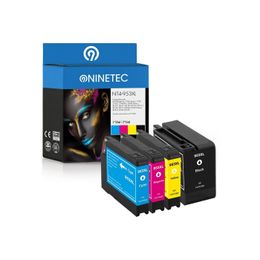 NINETEC 4er Set ersetzt HP 953XL 953 XL Tintenpatrone