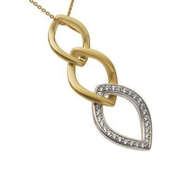 Firetti Kettenanhänger Schmuck Geschenk Gold 585 Halsschmuck Anhänger für Halskette, mit Brillanten, gelb|goldfarben|weiß