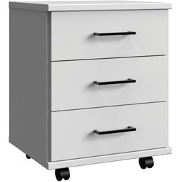 wimex Rollcontainer Home Desk, mit 3 Schubladen, 46cm breit, 58cm hoch, weiß