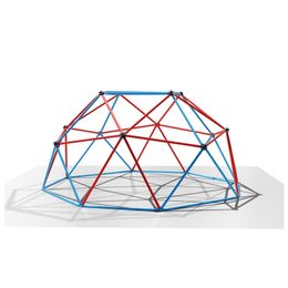 Klettergerüst 244x244x120cm DomeClimber Kinder Kletterkuppel Geodome 8FT - blau/rot