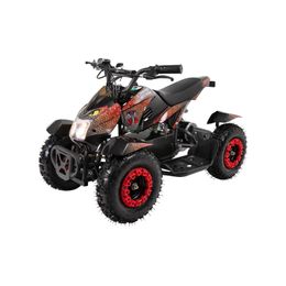 Actionbikes Motors Elektro-Kinderquad Cobra, 800 Watt, bis 30 km/h, ab 5 Jahren, Federung, 3x 12V-Akku, Scheibenbremsen (Rot/Schwarz)