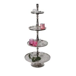 formano Etagere, Metall, Silber H:130cm D:53cm Metall