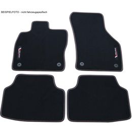 Schönek SCHÖNEK Passform Autoteppich 4-teiliges Set "Exclusive" mit Stick, Auto Textil Fußmatten aus Polyamid Tuft für Seat Ibiza 3 + 5-türig Baujahr 2008 bis 2017