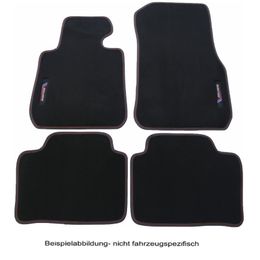 Schönek SCHÖNEK Passform Autoteppich 4-teiliges Set "Exclusive" mit Stick, Auto Textil Fußmatten aus Polyamid Tuft für BMW 1er E82 Coupe ab Baujahr 2007