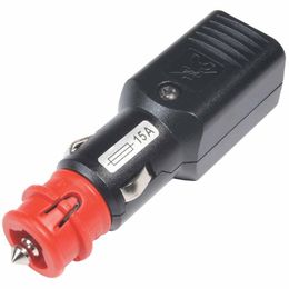 Sicherheitsuniversalstecker mit Sicherung von Pro Car, belastbar bis 15 A, 12/24V Spannung