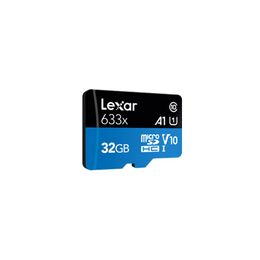 High Performance Micro SD-Karte mit Adapter, 32 GB, von Lexar, 1 Stück