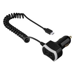 Hama Kfz-Ladegerät "Triple Power", Micro-USB, 7.2A, in Schwarz