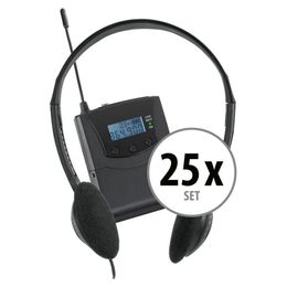 Beatfoxx Silent Guide V2 Bodypack-Receiver Economy Set Funk-Kopfhörer (Dezentes Tourguide-Set mit 25 Stereo Funk-Empfänger