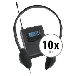 Beatfoxx Silent Guide V2 Bodypack-Receiver Economy Set Funk-Kopfhörer (Dezentes Tourguide-Set mit 10 Stereo Funk-Empfänger