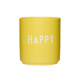 Design Letters - AJ Favourite Porzellan Becher, Happy / yellow