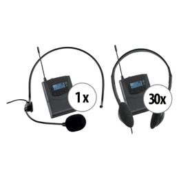 Beatfoxx Silent Basic V2 Museum Set Funk-Kopfhörer (Tourguide System für Gruppen bis 30 Personen
