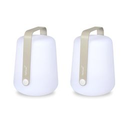 Fermob - Balad Akku LED-Leuchte, H 25 cm, lehmgrau (2er-Set)