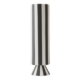 Oyoy - Toppu Vase, Ø 8,5 x H 31 cm, schwarz / weiß