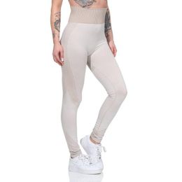 Aurela Damenmode Highwaist Leggings Sportleggings Damen Shape Leggings mit Anti-Cellulite Effekt elastischer Bund