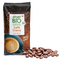 enerBiO Caffè Crema Bio-Kaffeebohnen Arabicabohnen kräftig 1,0 kg