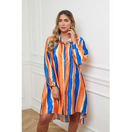 Plus Size Company Kleid in Orange - 42