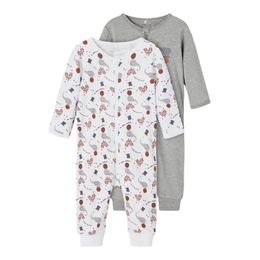 name it Schlafoverall NBNNIGHTSUIT 2P ZIP GREY MEL CIRCUS