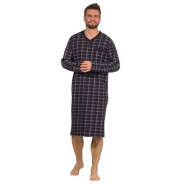 Normann Pyjama Herren Nachthemd langarm