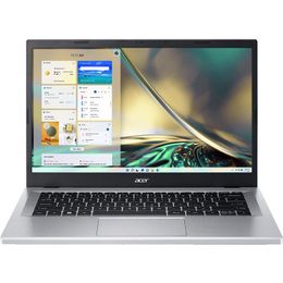 Acer Aspire 3 (A314-23P-R9DS), Notebook, mit 14,0 Zoll Display, AMD Ryzen™ 3,7320U Prozessor, 8 GB RAM, 256 SSD, Radeon™ Onboard Graphics, Pure Silver, Windows 11 Home S-Modus (64 Bit)